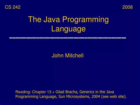 Ppt The Java Programming Language Powerpoint Presentation Free