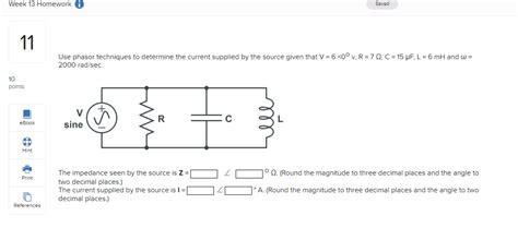 Solved Use Phasor Techniques To Determine The Current Chegg Com