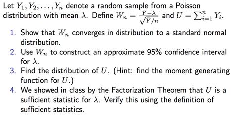 solved let yı y2 yn denote a random sample from a