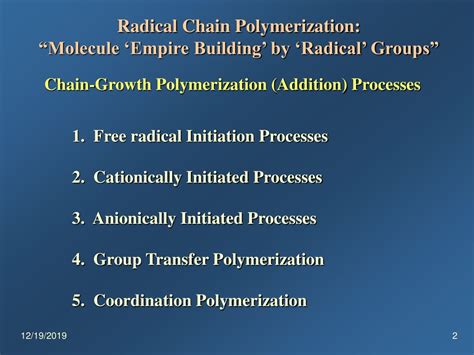 Ppt Chain Growth Polymerization Addition Polymerization Powerpoint Presentation Id 9115654