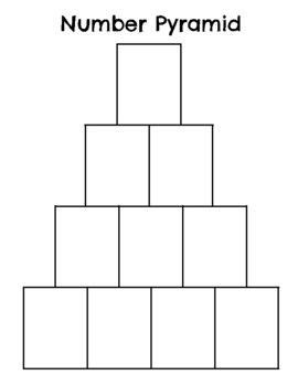 Number Pyramid 10 Facts Pyramids Dot Cards Numbers