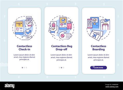 Contactless Technology For Travel Onboarding Mobile App Screen Stock Vector Image And Art Alamy