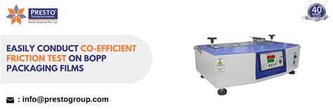 Easily Conduct Co Efficient Friction Test On Bopp Packaging Films