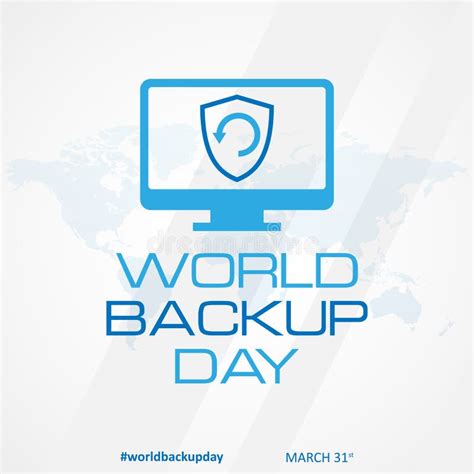 Letter World Backup Day Element Template Design Background Stock Vector Illustration Of Sign