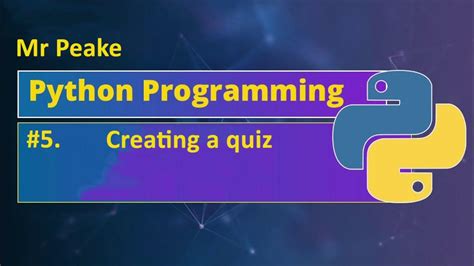 Ks3 Computing Lesson 5 Python Project Creating A Quiz Youtube