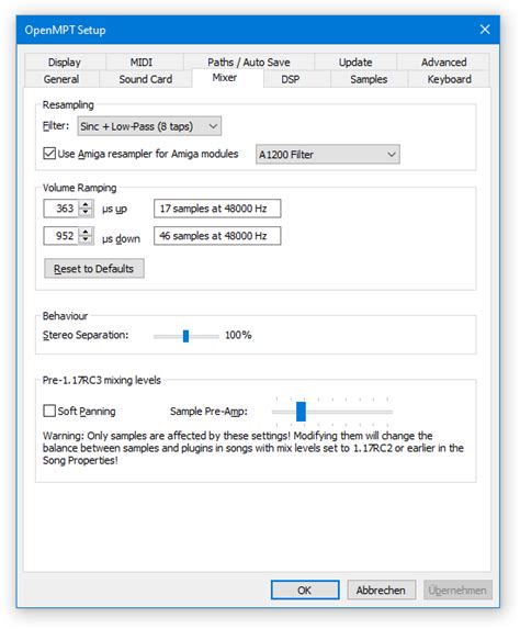 Manual Setup Mixer OpenMPT Wiki