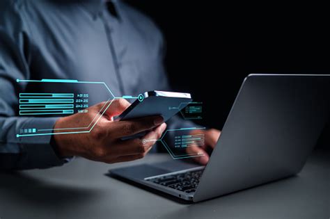 Touching Smartphone To Check Process Of Business Loading Progress Gui