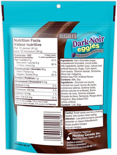Hersheys Dark Chocolate Eggies 200g7 Oz Bag