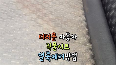 자동차 직물시트 페브릭시트 얼룩 크리닝 복원방법 Youtube