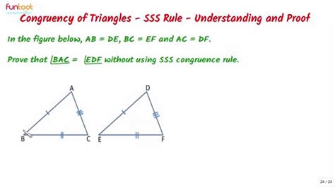 Basics Of Congruence Sss Rule Understanding And Proof Of Sss Rule