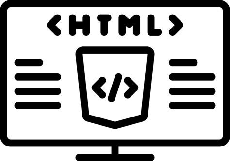 Line Icon For Html Vector Art At Vecteezy