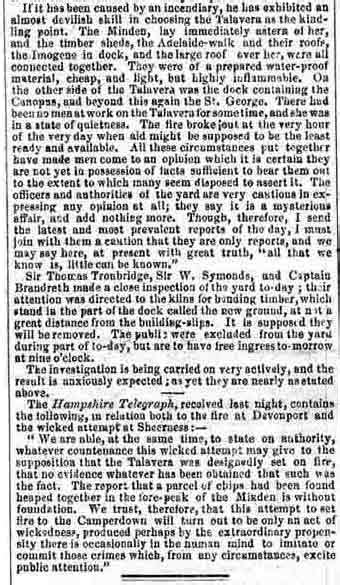 Dockyard Fire 1840