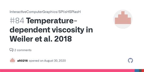 temperature dependent viscosity in weiler et al 2018 · issue 84