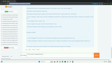 Contains Duplicate Ii Leetcode 219 Python Youtube
