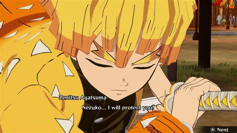 Zenitsu Says He Will Protect Nezuko From Akaza Demon Slayer Kimetsu No Yaiba Ep1 Youtube
