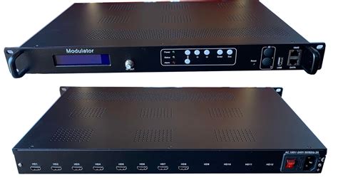HD244 8 8 X HDMI Input HD MPEG4 Modulator With 4 X DVBT Carriers Out And IP In And Out