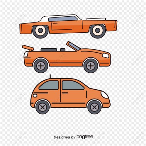 플랫폼 만화 스타일 오렌지색 측면 스포츠카 원소 벡터평면귀엽다 Png 일러스트 무료 다운로드 Lovepik