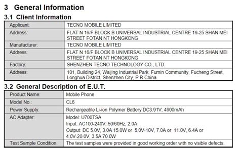 New Tecno CL Smartphone Arrives On FCC With Upto GB RAM Gizmochina