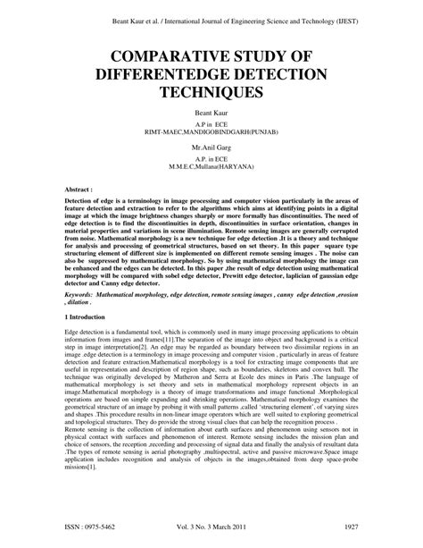 Pdf Mathematical Morphological Edge Detection For Remote Sensing Images