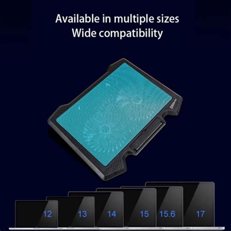 노트북용 S200 듀얼 사일런트 냉각 팬 휴대용 슬림 노트북 냉각 패드파란색