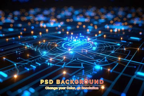 Premium Psd Future Technology Digital Data Network Connection Digital
