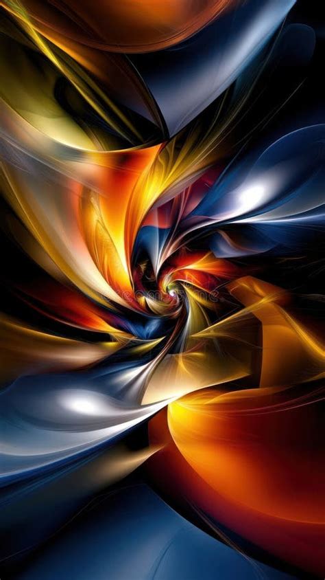 A Vibrant Abstract Swirl Of Colors Creating A Dynamic And Energetic Visual Experience Stock