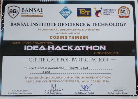 Tarun Soni On Linkedin Hackathon Codingthinker Innovation