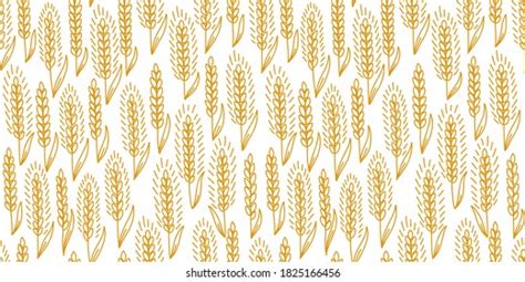 Cereal Rye Bread Background Leaves Ears Stock Vector Royalty Free