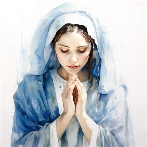 Une Peinture Dune Femme En Prière Avec Premium Photo Freepik Photo Prier Bible