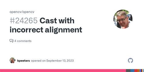 Cast With Incorrect Alignment · Issue 24265 · Opencv Opencv · Github