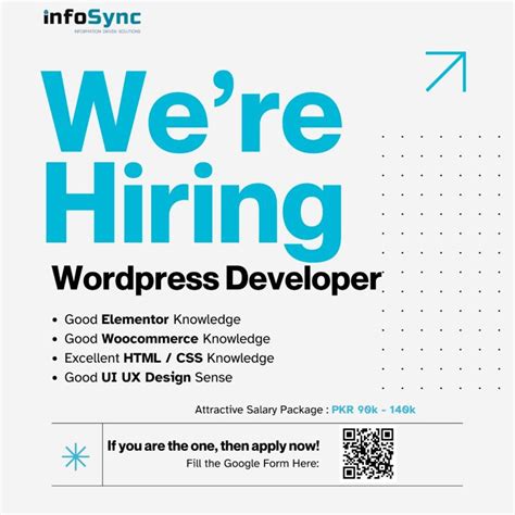 Infosync On Linkedin Wordpressdeveloper Woocommerce Webdevelopment Hiring Joinourteam
