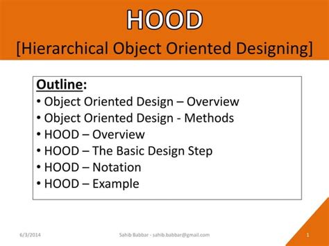 Hierarchical Object Oriented Design Ppt