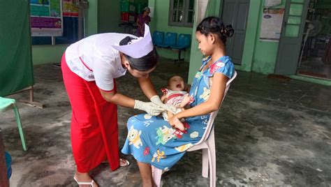 ဒေးဒရဲမြို့၌ မွေးကင်းစမှ အသက် ၁ နှစ်ခွဲအောက် ကလေးများနှင့် ကိုယ်ဝန်ဆောင်မိခင်များအား ပုံမှန်ကာက