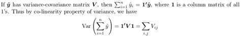 R Linear Model With `lm` How To Get Prediction Variance Of Sum Of Predicted Values Stack