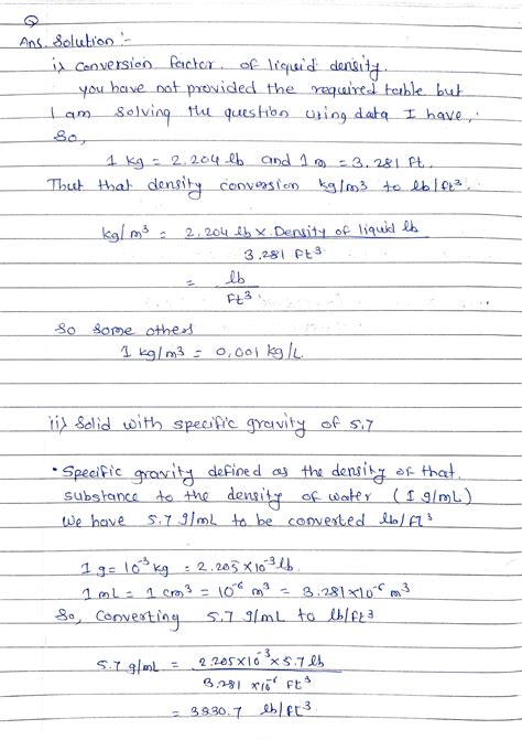 Solved 32 Calculate Densities In Of The Following Substances A