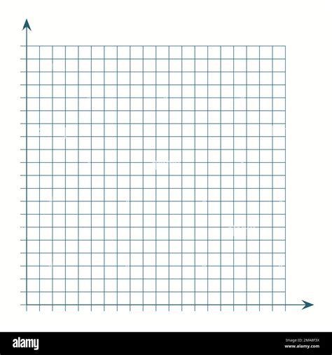 Grid Paper Mathematical Graph Cartesian Coordinate System With X Axis Y Axis Squared