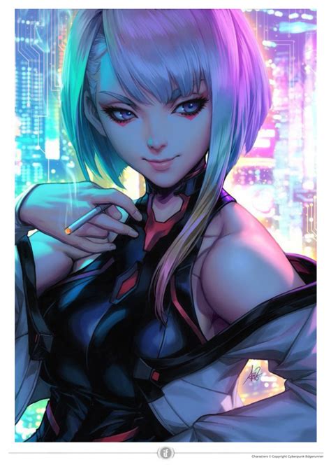 Lucy Cyberpunk Edgerunners Signed Premium Art Print Diable Blanc Comics