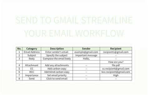 Free Email Workflows Templates For Google Sheets And Microsoft Excel Slidesdocs