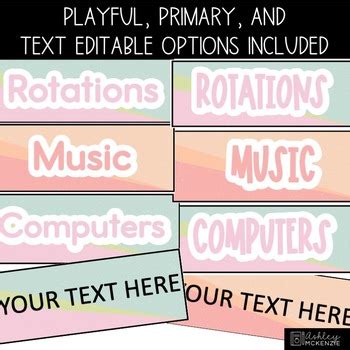 Marbled Pastel Classroom Decor Daily Schedule Cards Editable