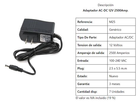 Adaptador Ac Dc