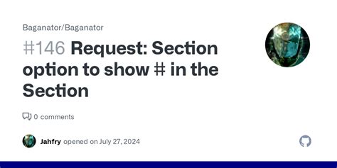 request section option to show in the section · issue 146