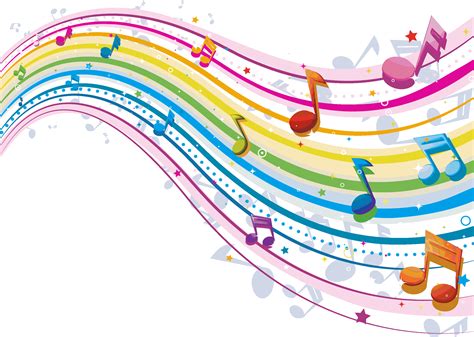 Colourful Music Note Background