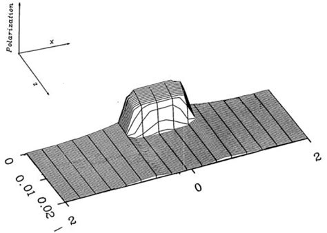 Three Dimensional Plot Of Polarization Density Versus Longitudinal And