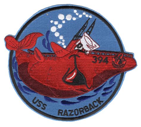 Uss Razorback Ss 394 Version B Large Patch Submarine Patches Navy