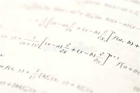 Mathematical Equations Graphs And Formulas Featuring Partial