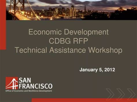 Ppt Economic Development Cdbg Rfp Technical Assistance Workshop