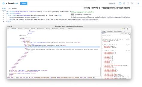 typography plugin won t work in electron iframe in tailwind css v3 0 · tailwindlabs tailwindcss