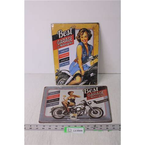 2 Pin Up Girl Garage Tin Signs 8 X 11 12