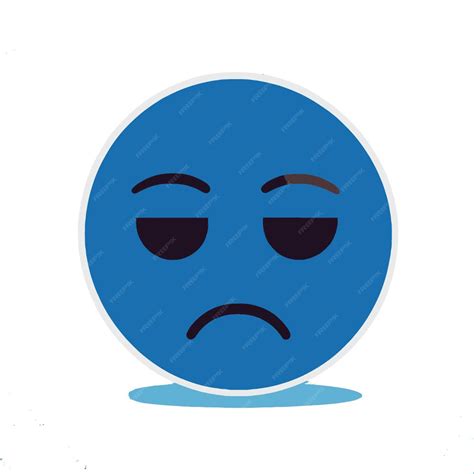 Premium Vector Sad Blue Emoji