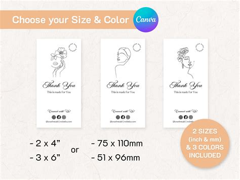 Female Art Box Label Template Canva Shipping Stickers For Packaging Editable Delivery Box Label